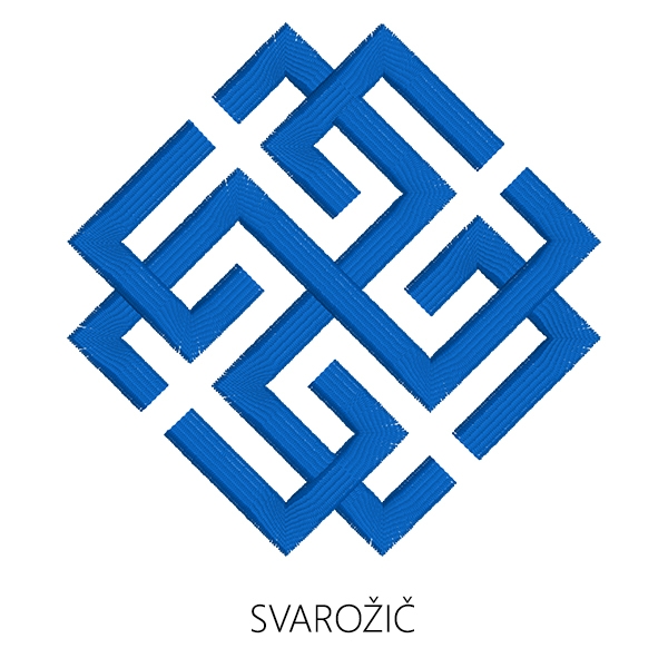 Vrecko na chrbát s výšivkou – Slovanský symbol – Svarožič – Slovienka.sk